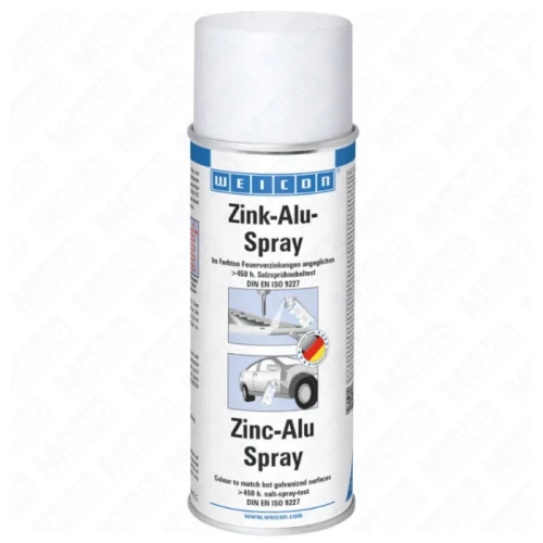 WEICON Zinc-Alu Spray 400 ml, odstín žárového zinku, opravy zinkování ...
